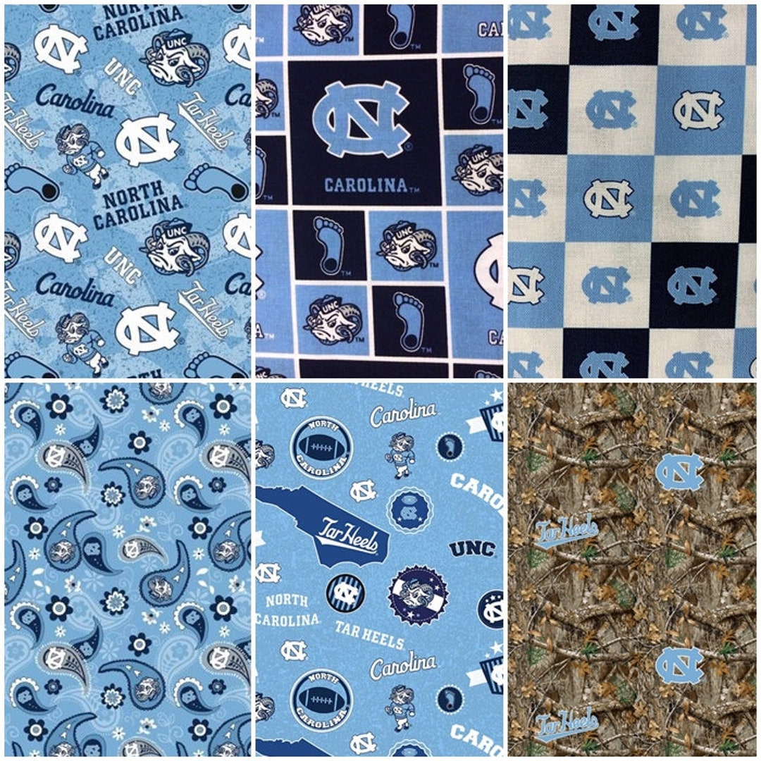 NCAA University of North Carolina UNC Tarheels Cotton Fabric - Etsy