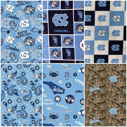 NCAA University of North Carolina UNC Tarheels Cotton Fabric - Etsy