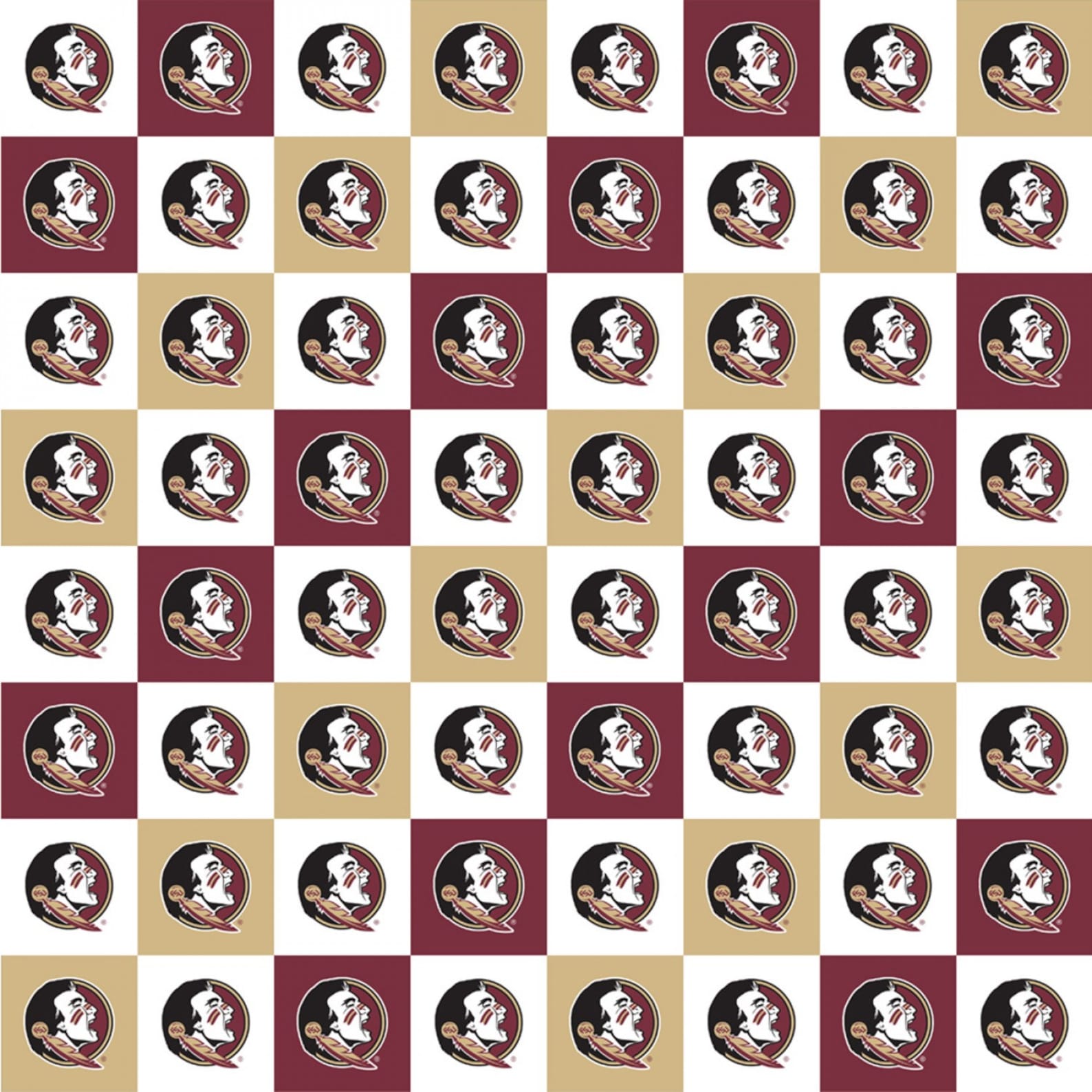 NCAA Florida State Seminoles Garnet & Gold College Logo 100% Cotton ...