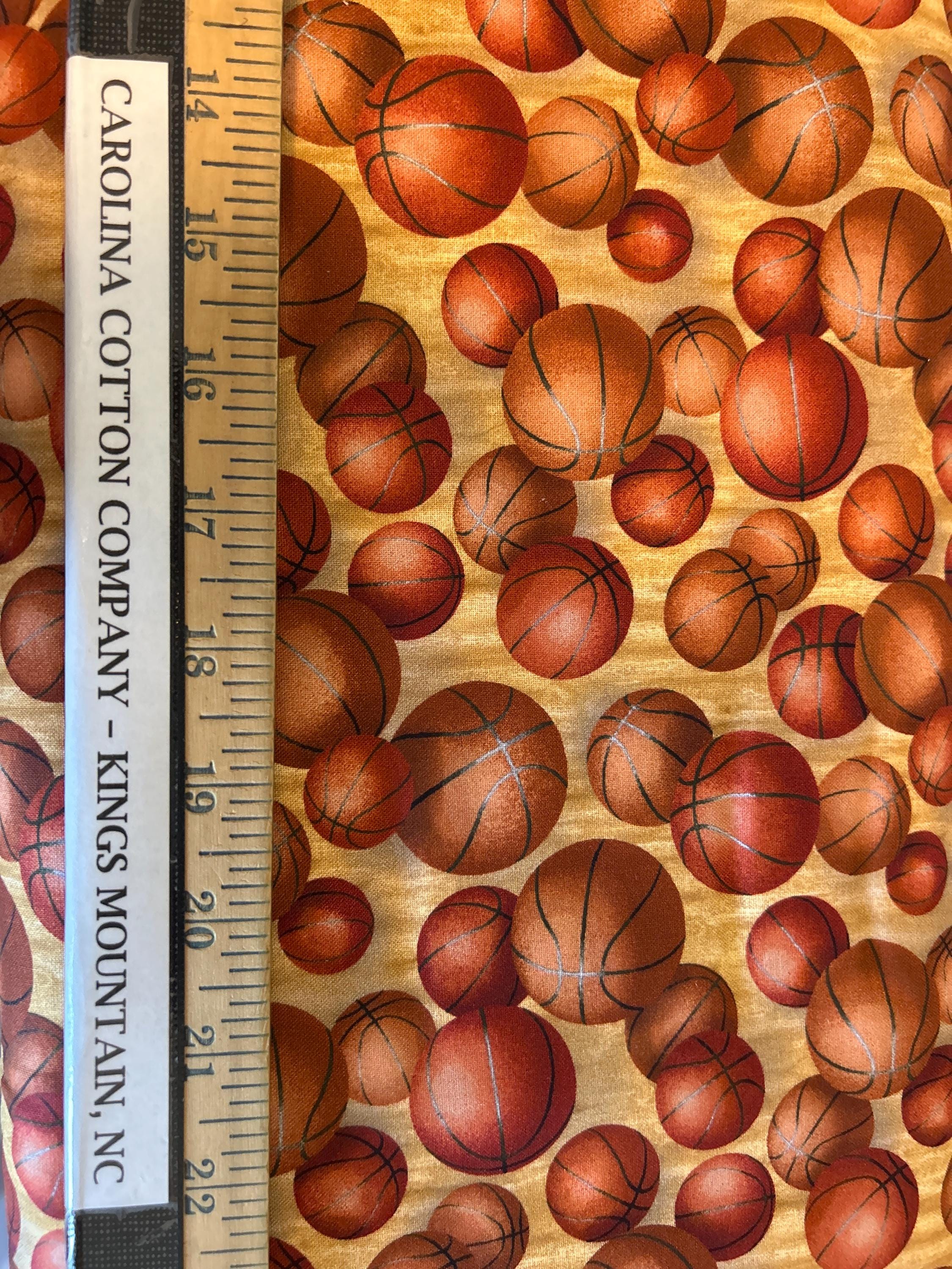 Slam Dunk Basketball Hoop Players 100% Cotton Fabrics for Quilting! 6 ...