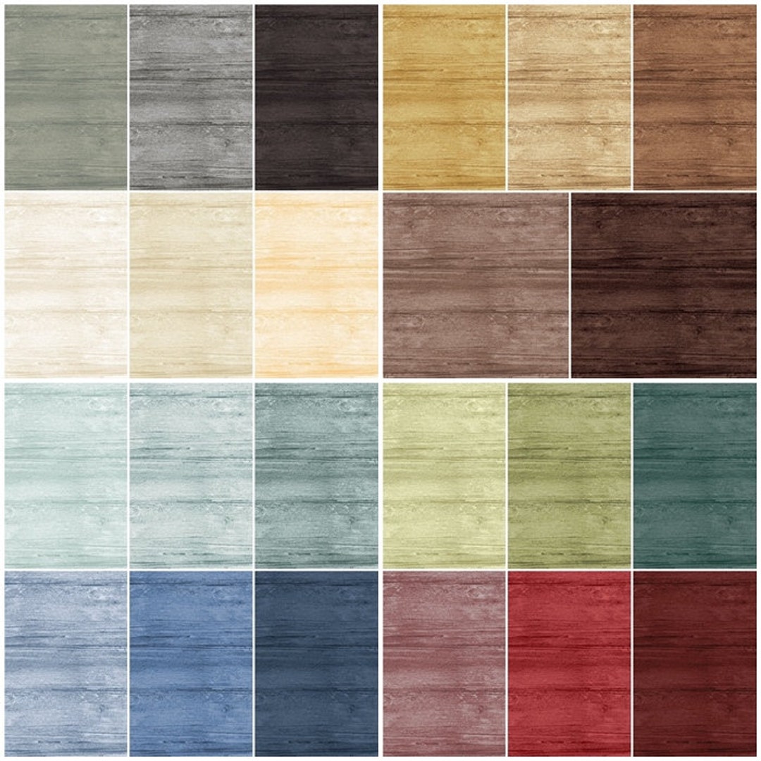 Washed Wood Farmhouse 100% Cotton Fabrics That Look Like Wood for ...
