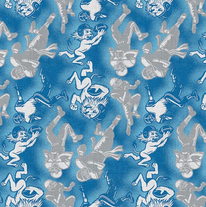 NFL Logo Detroit Lions Pride 100% Cotton Fabric by Fabric Traditions ...