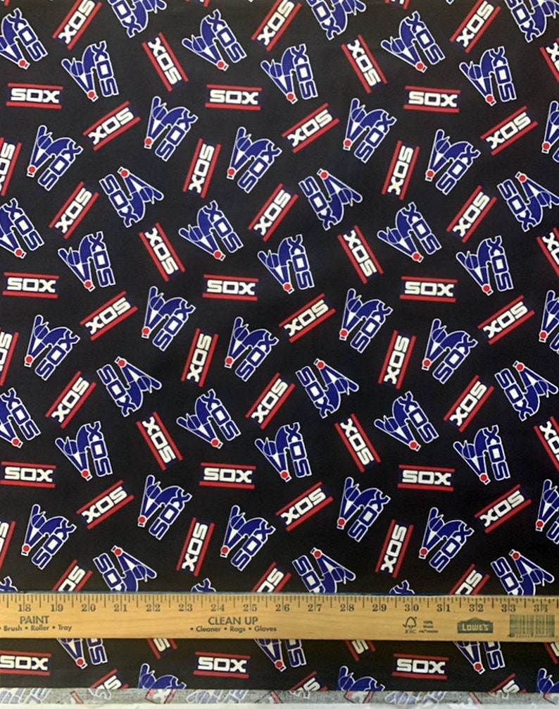 MLB Logo Chicago White Sox 100% Cotton Fabric by Fabric Traditions! 3 ...