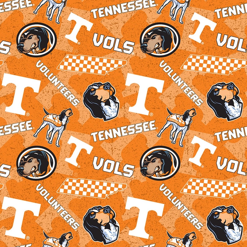 NCAA University of Tennessee Vols Orange & White College Logo - Etsy