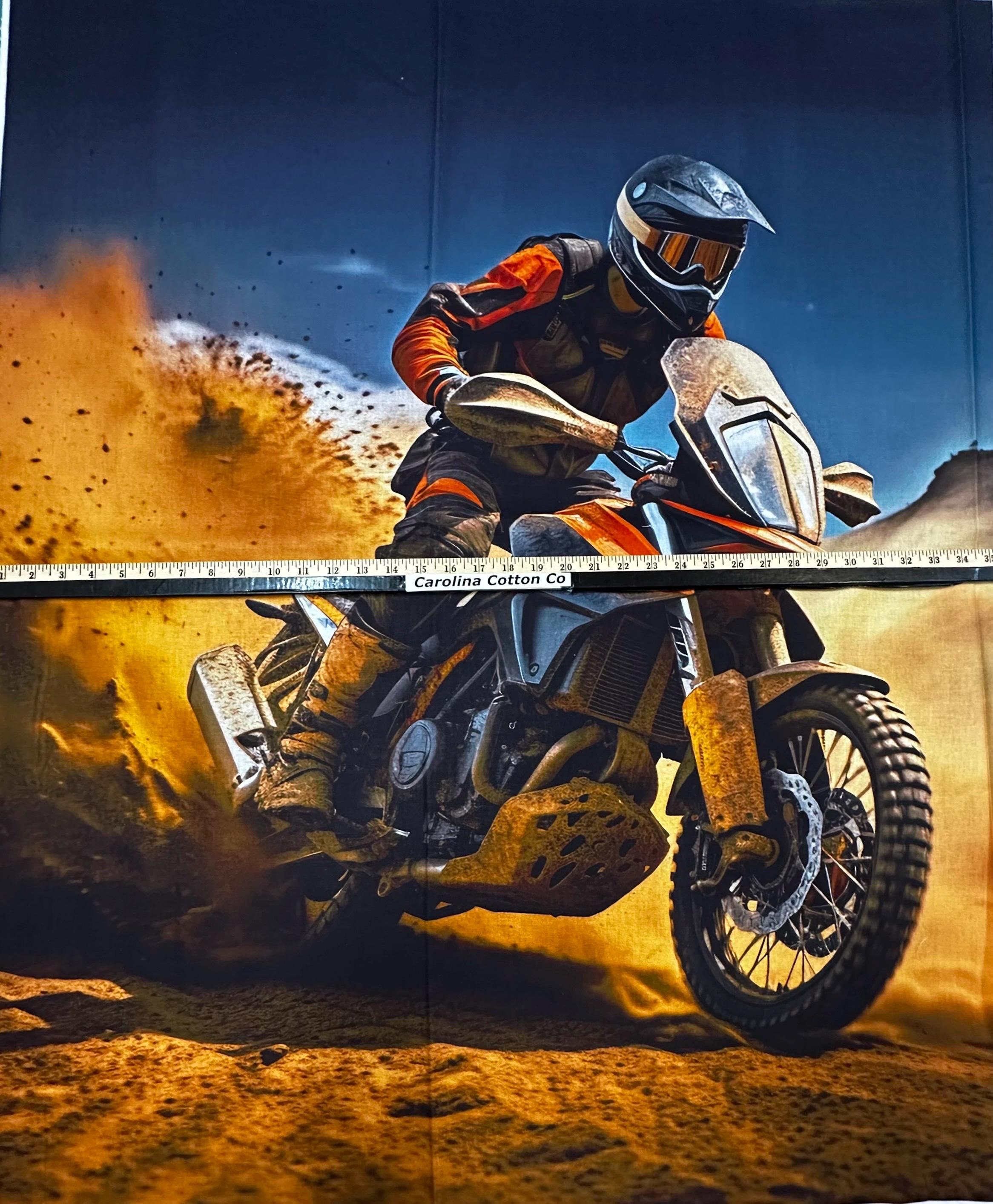 Dirt Bikes Bikers Motocross off Road Motorcycle #4898 100% Cotton ...