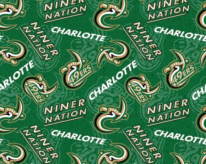 NCAA University of North Carolina at Charlotte College Logo 100% Cotton ...