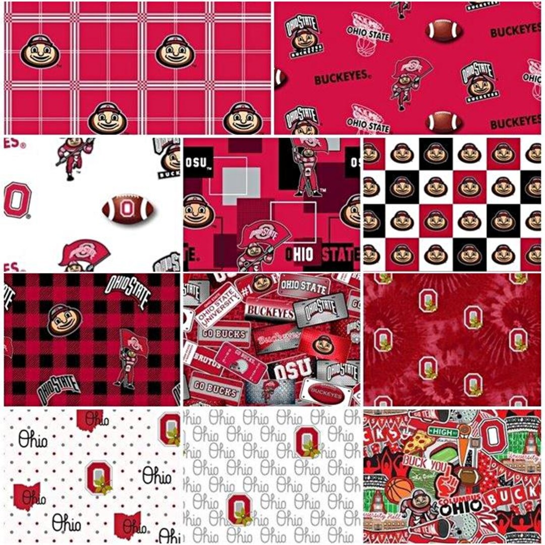 NCAA the Ohio State University Buckeyes Red & Black College Logo Cotton ...