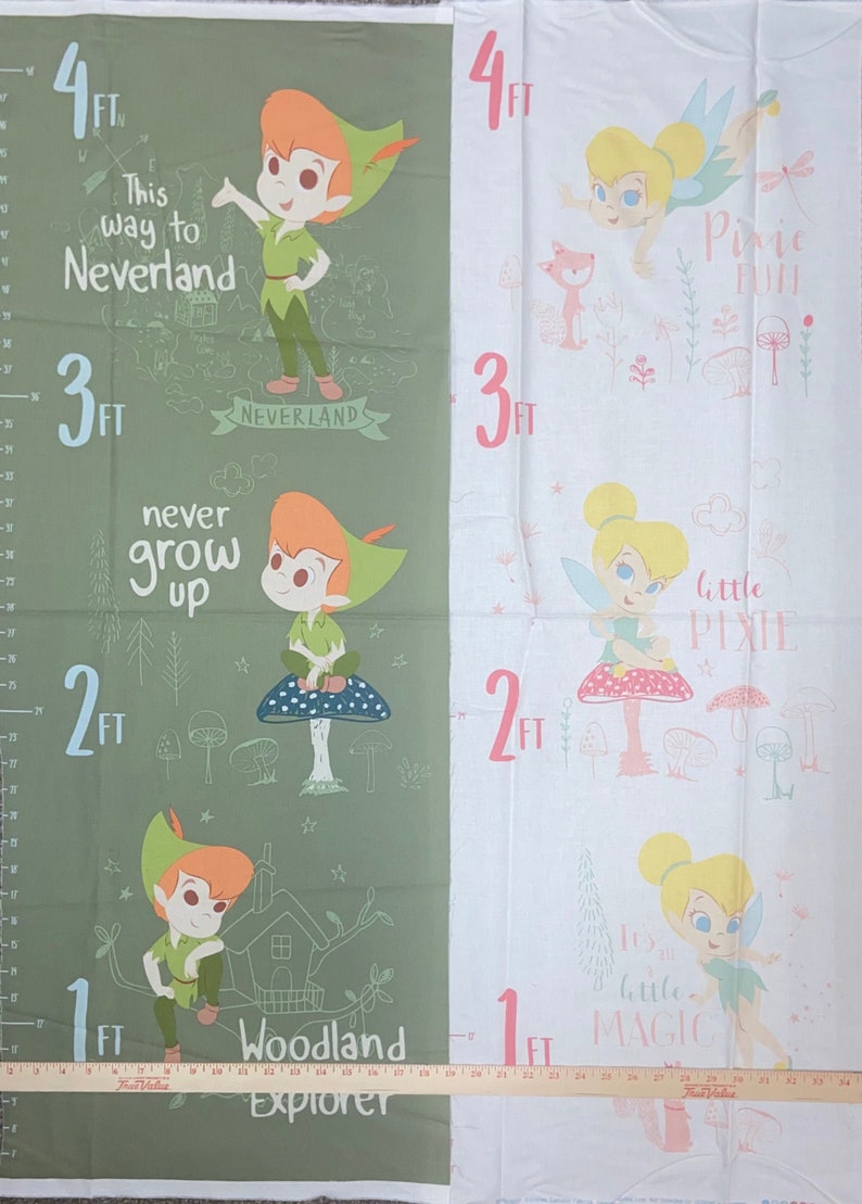 Disney Peter Pan or Tinkerbell Growth Chart 18 100% - Etsy