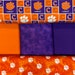 NCAA Clemson University Tigers Orange & Purple College Logo 100% Cotton ...