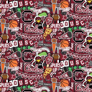 NCAA University of South Carolina Black & Garnet College 100% Cotton ...