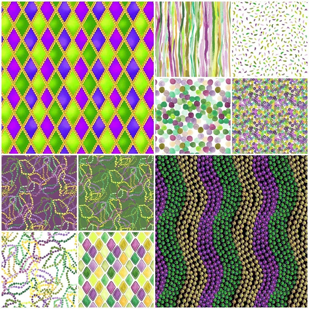 Mardi Gras Fat Tuesday Carnival New Orleans Beads Harlequin - Etsy