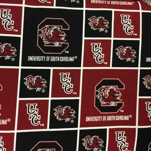 NCAA University of South Carolina Black & Garnet College 100% Cotton ...