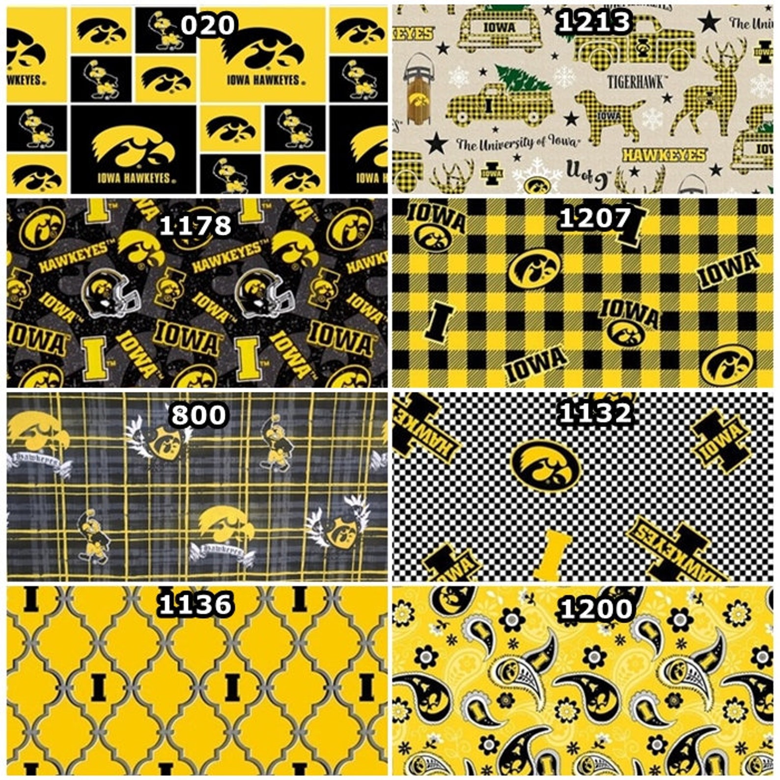 NCAA University of Iowa Hawkeyes Yellow & Black College Logo - Etsy