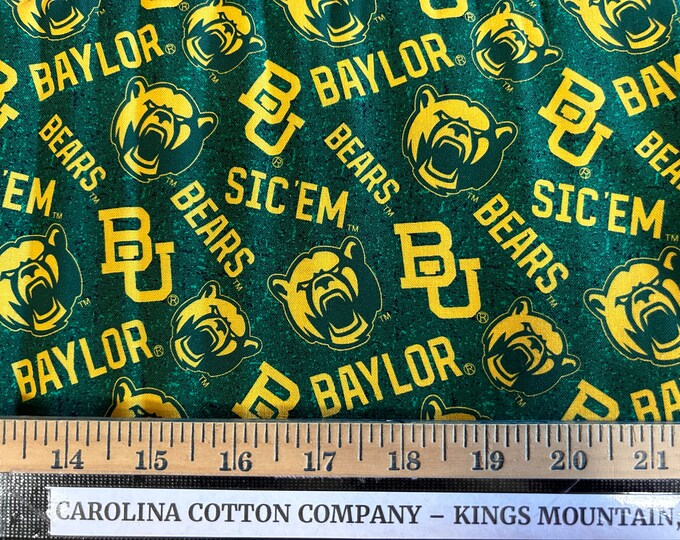 NCAA Baylor University Bears Green & Gold College Logo #1178 100% ...