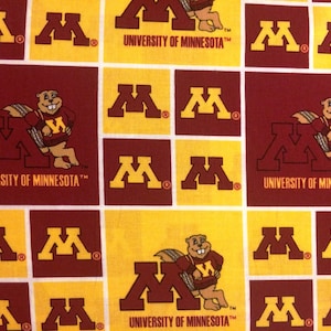 NCAA University of Minnesota Gophers Maroon & Gold College Logo 100% ...