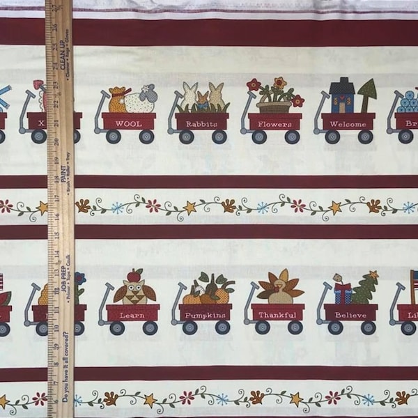 Red Wagon Fabric - Etsy