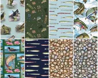 Bass Fishing Fabric - Etsy
