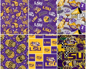Lsu Cotton Fabric | Etsy
