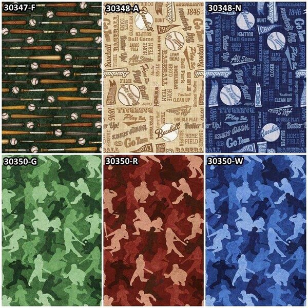 Baseball Quilt Panel - Etsy