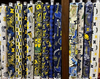 University of Michigan Wolverines Fabric 100% Cotton - Etsy
