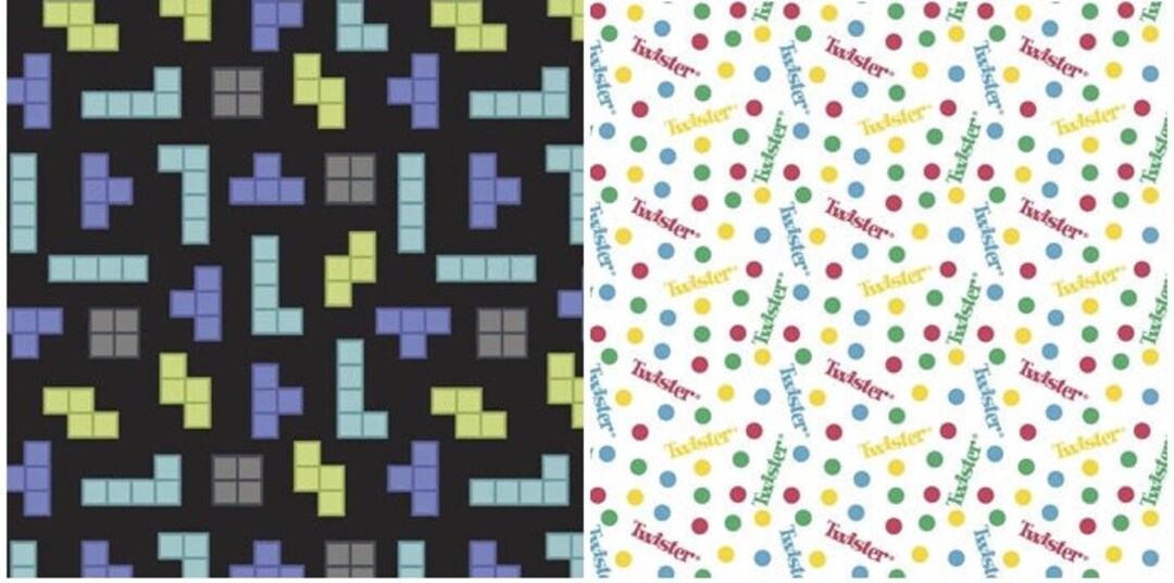 This & That Games, Tetris, Twister 100% Cotton Fabric! 2 Styles! - Etsy