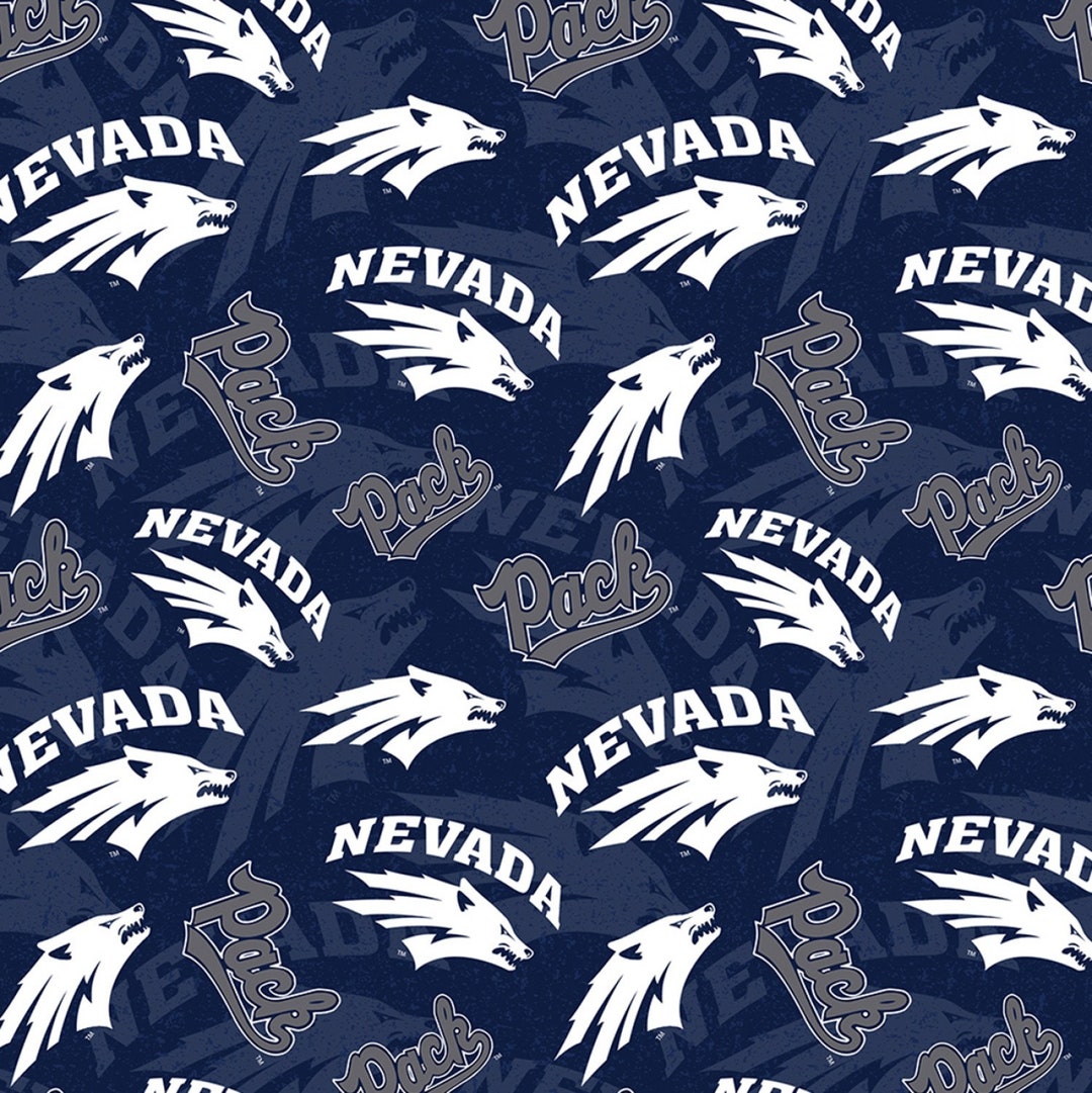NCAA University of Nevada, Reno Wolf Pack 1178 Navy College Logo 100% ...