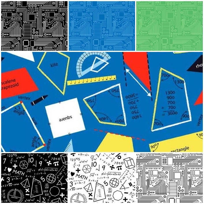 Stem Squad Science & Math School 100% Cotton Fabrics by | Etsy