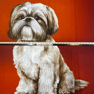 Dog Breed 100% Cotton Fabric 36" Panels by David Textiles! Collies, Pit ...