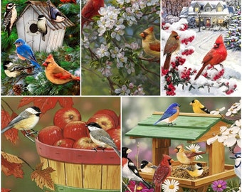 Cardinal Panels for Quilting - Etsy