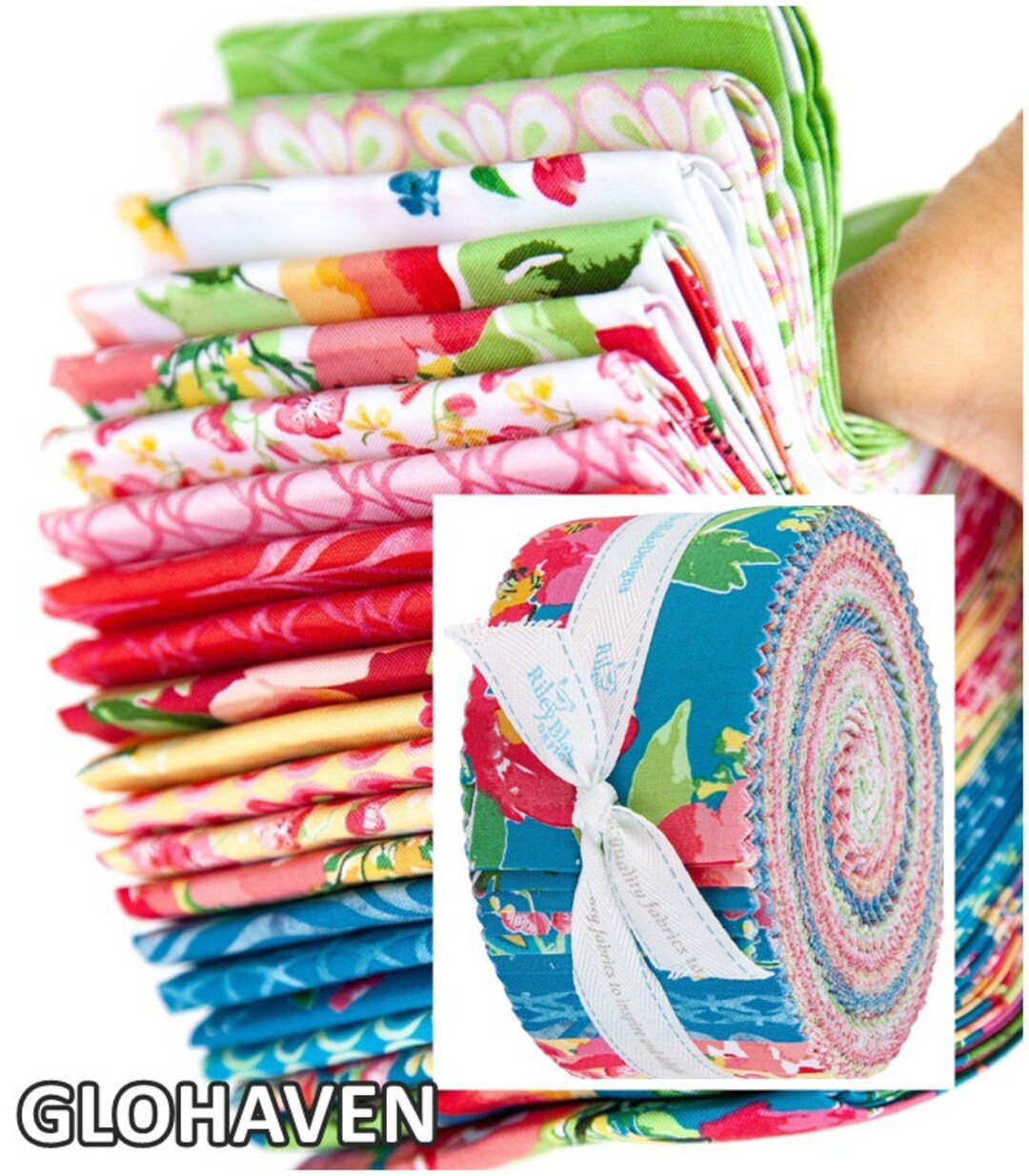 Riley Blake 2.5 Inch Rolie Polies 40 Pc Jelly Rolls 100% Cotton Fabric ...