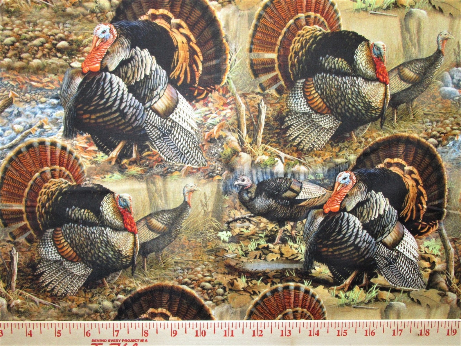 Happy Thanksgiving Turkey Day Fall Autumn 100% Cotton Fabrics | Etsy