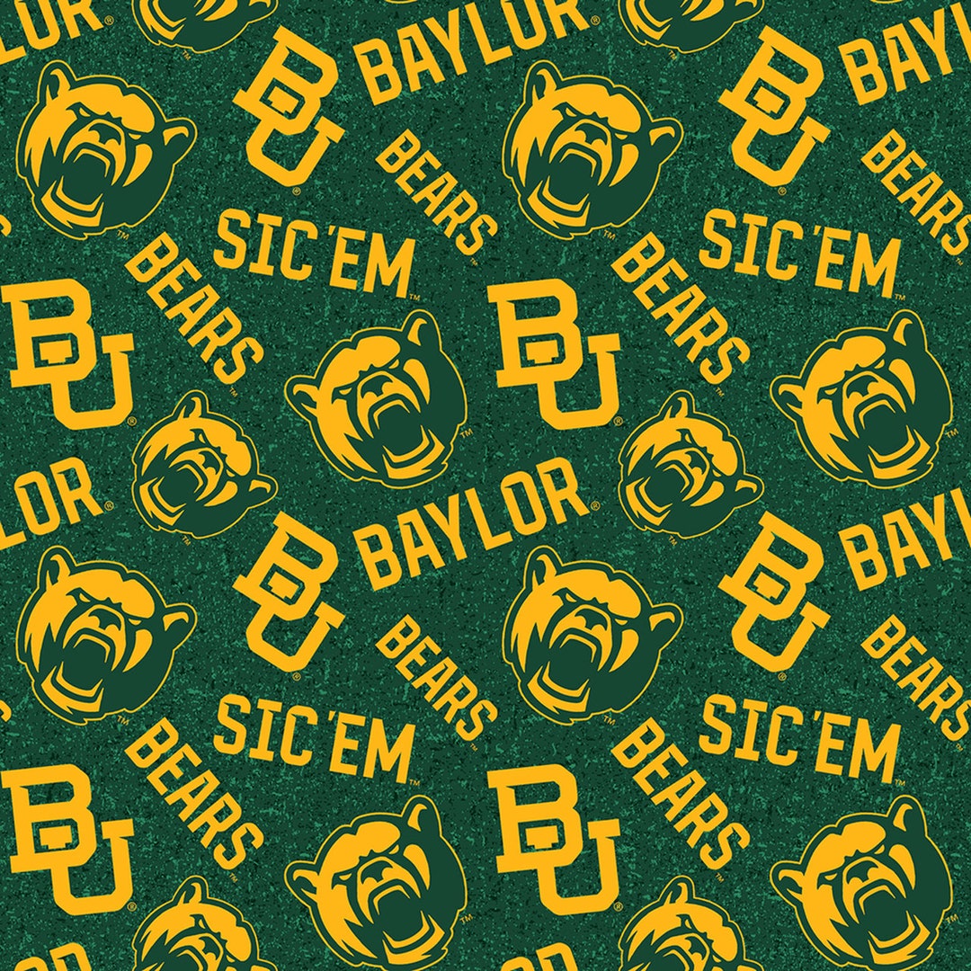 NCAA Baylor University Bears Green & Gold College Logo #1178 100% ...