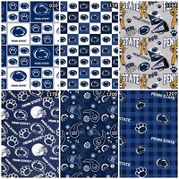 NCAA Penn State Nittany Lions College Logo Navy & White 100% Cotton ...