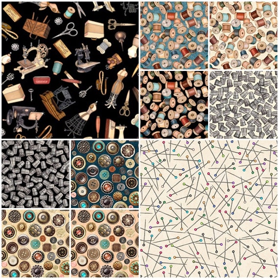 Sew Lovely Sewing Motifs Buttons Thimbles Thread Pins Machines - Etsy