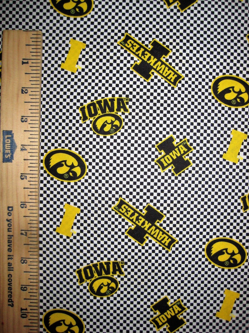 NCAA University of Iowa Hawkeyes Yellow & Black College Logo | Etsy