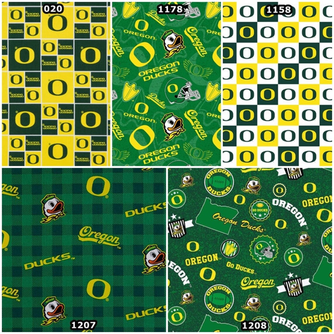 NCAA University of Oregon Ducks Green & Yellow College Logo - Etsy