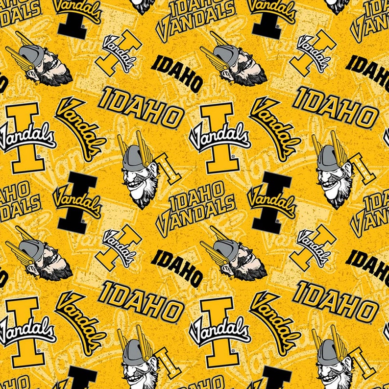 Ncaa University Of Idaho Vandals Gold 1178 College Logo 100 Cotton