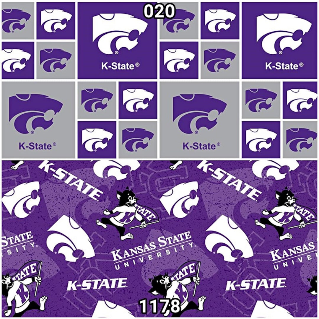 NCAA Kansas State Wildcats Purple & Grey College Logo 100% - Etsy
