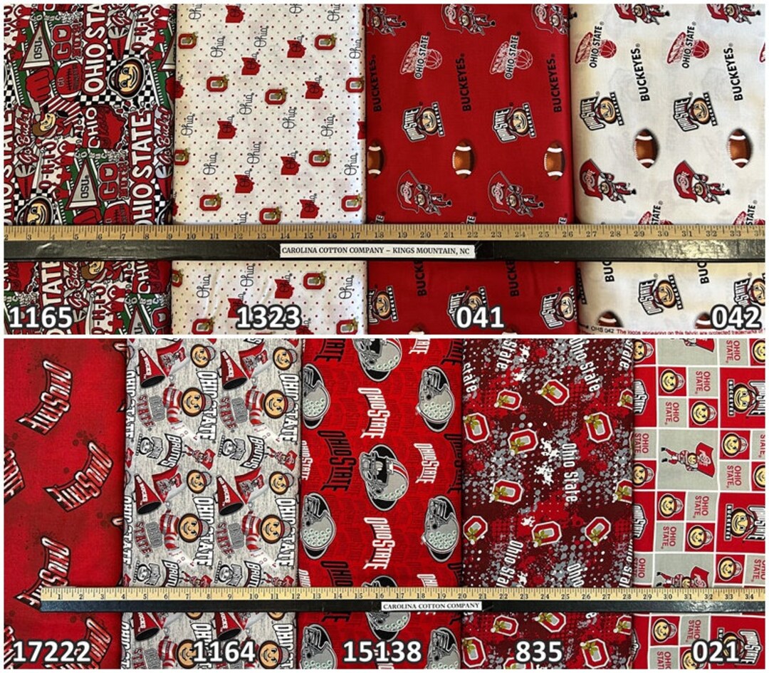 NCAA the Ohio State University Buckeyes Red & Black College Logo Cotton ...