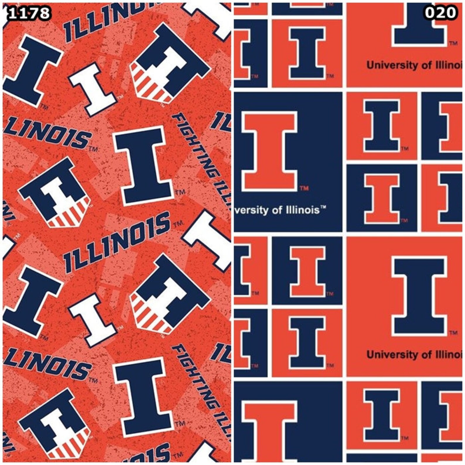 NCAA University of Illinois at Urbanachampaign Blue & Orange - Etsy