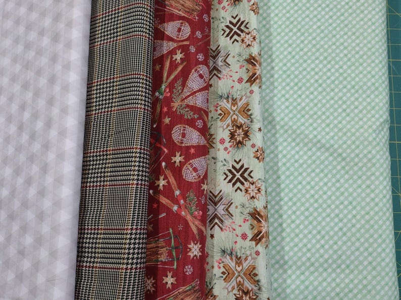 Snowflake Ski Lodge Winter Cabin Wood 100% Cotton Fabric! 7 Styles - Etsy
