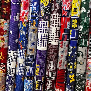 NCAA College Logo Cheater Quilt Patch #1363 100% Cotton Fabric 60" Wide ...