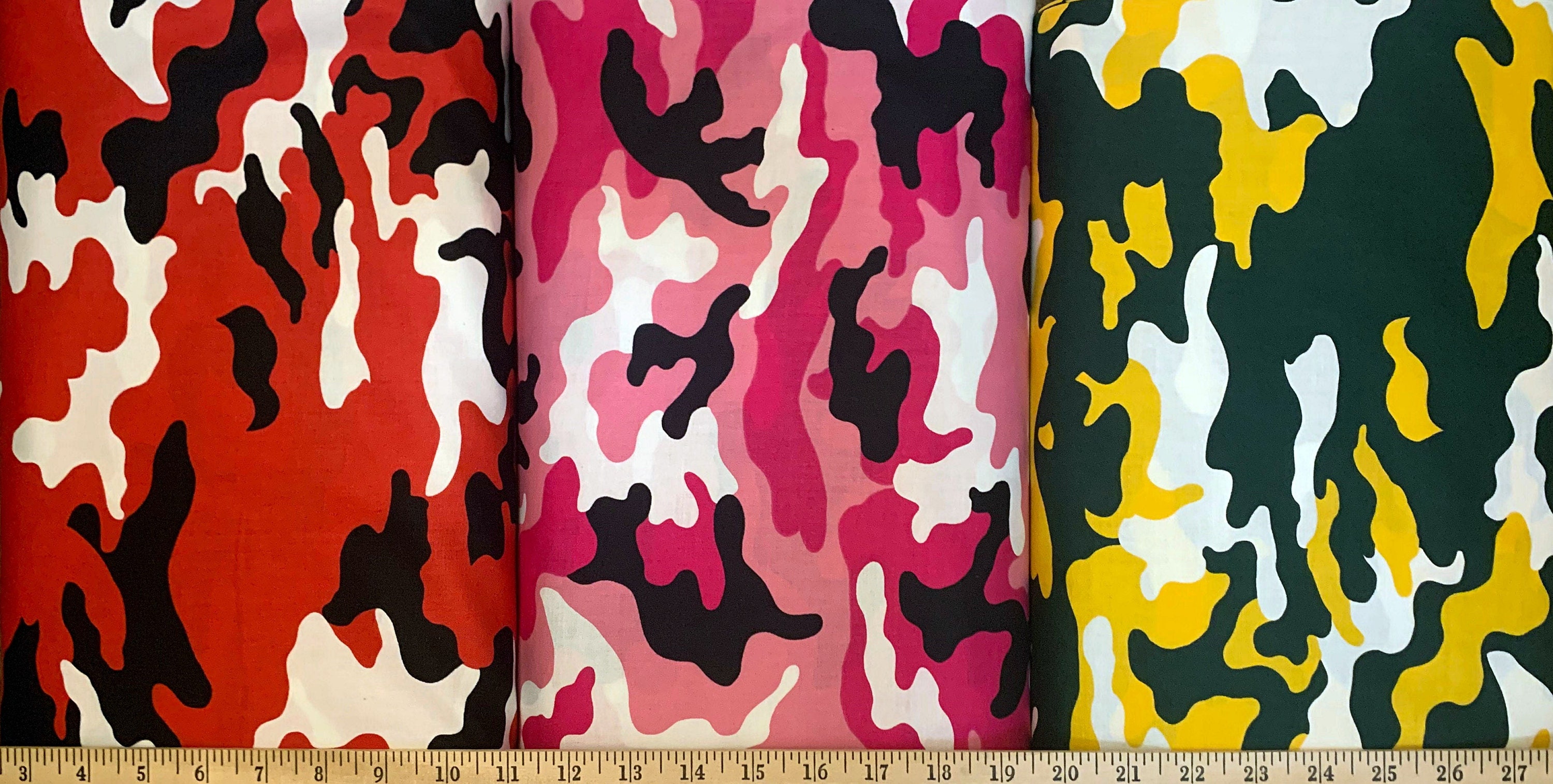 Camouflage Camo 100% Cotton Fabrics 3 Colors Choose Your | Etsy