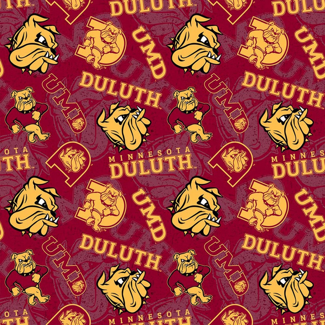 NCAA University of Minnesota Duluth Bulldogs UMD 1178 Maroon & Gold 100 ...