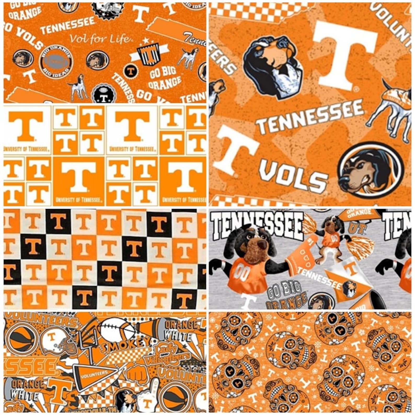 NCAA University of Tennessee Vols Orange & White College Logo - Etsy