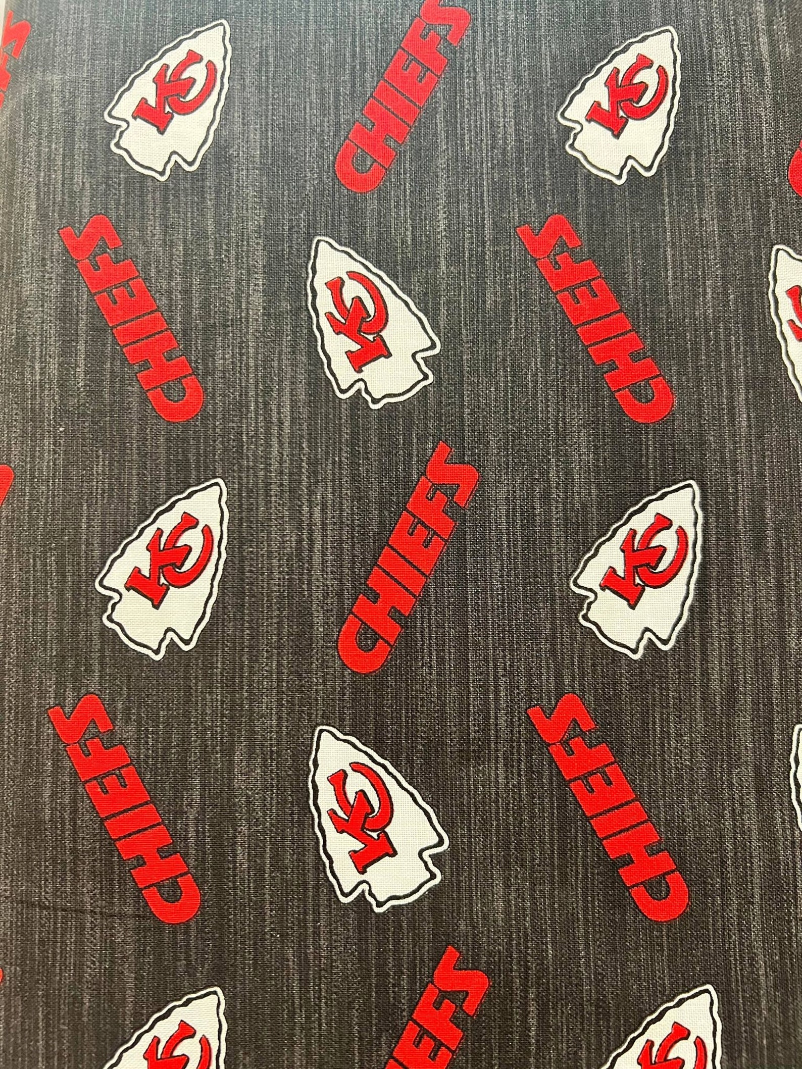 NFL Logo Kansas City Chiefs 100% Cotton Fabric by Fabric - Etsy