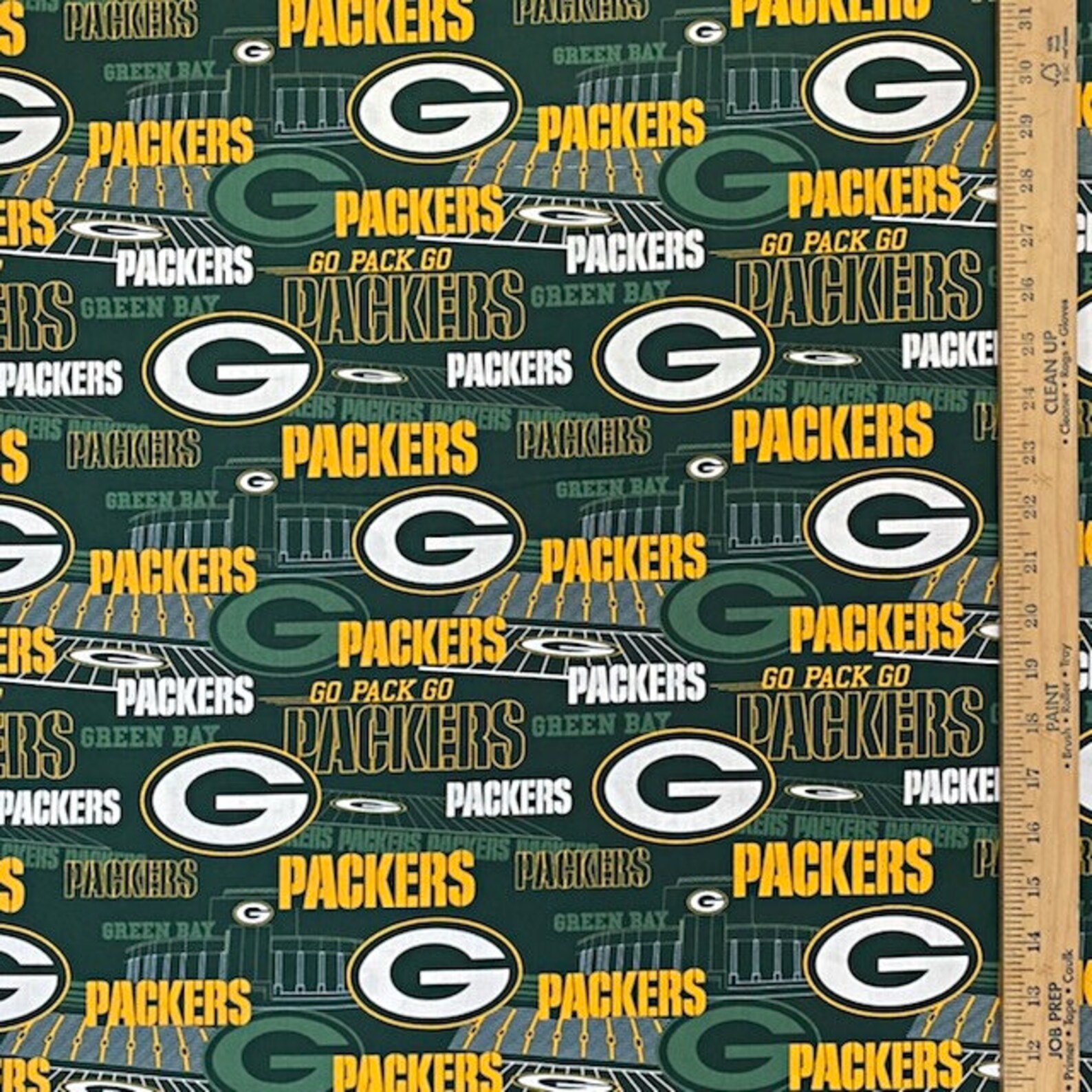 NFL Logo Green Bay Packers Green and Gold 100% Cotton Fabric - Etsy