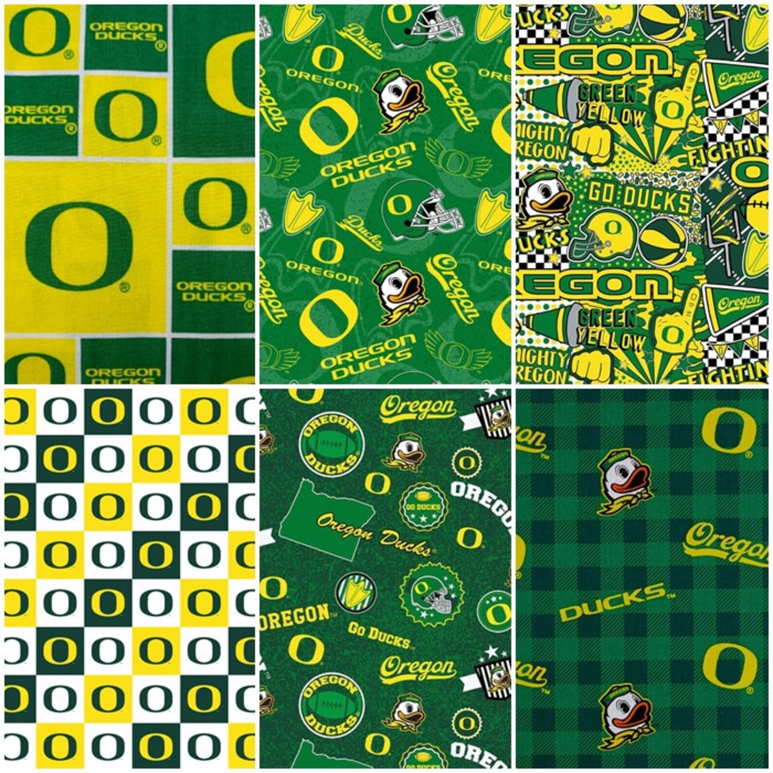 NCAA University of Oregon Ducks Green & Yellow College Logo - Etsy