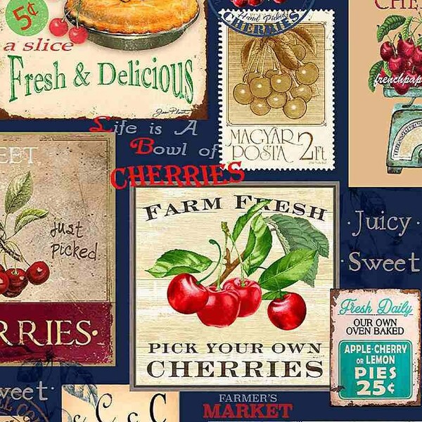 Cherry Fabric - Etsy