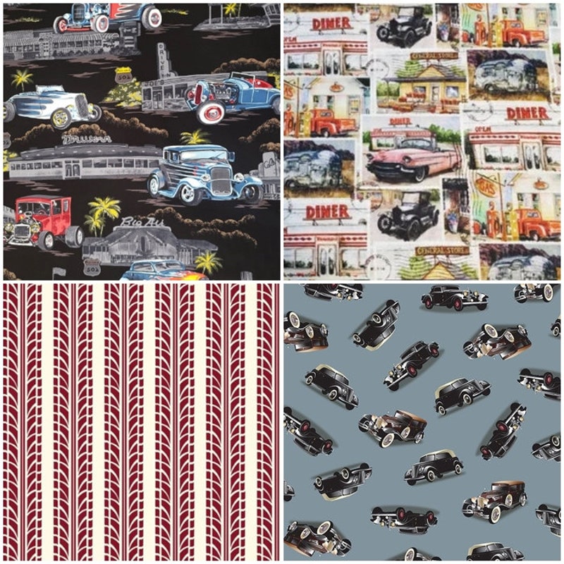 Classic Car Fabric - Etsy